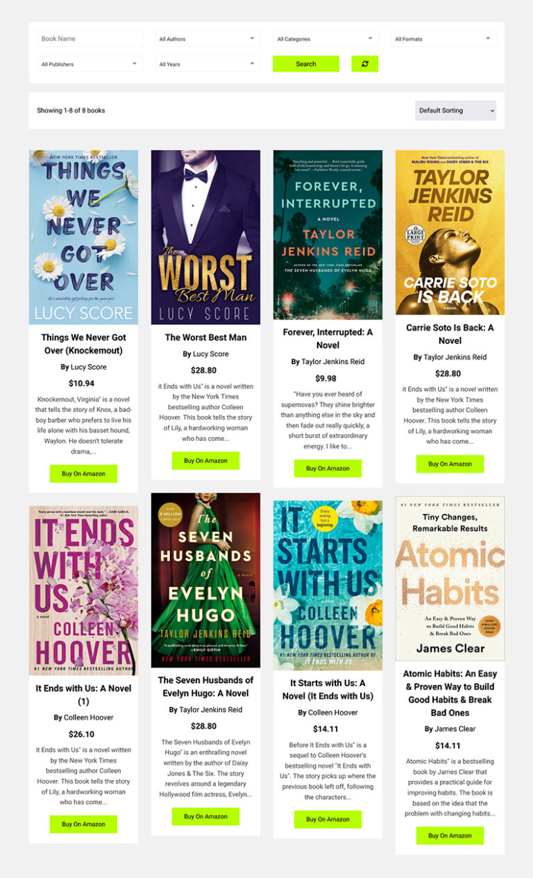 RS WP Book Showcase: The Best WordPress Book Gallery Plugin